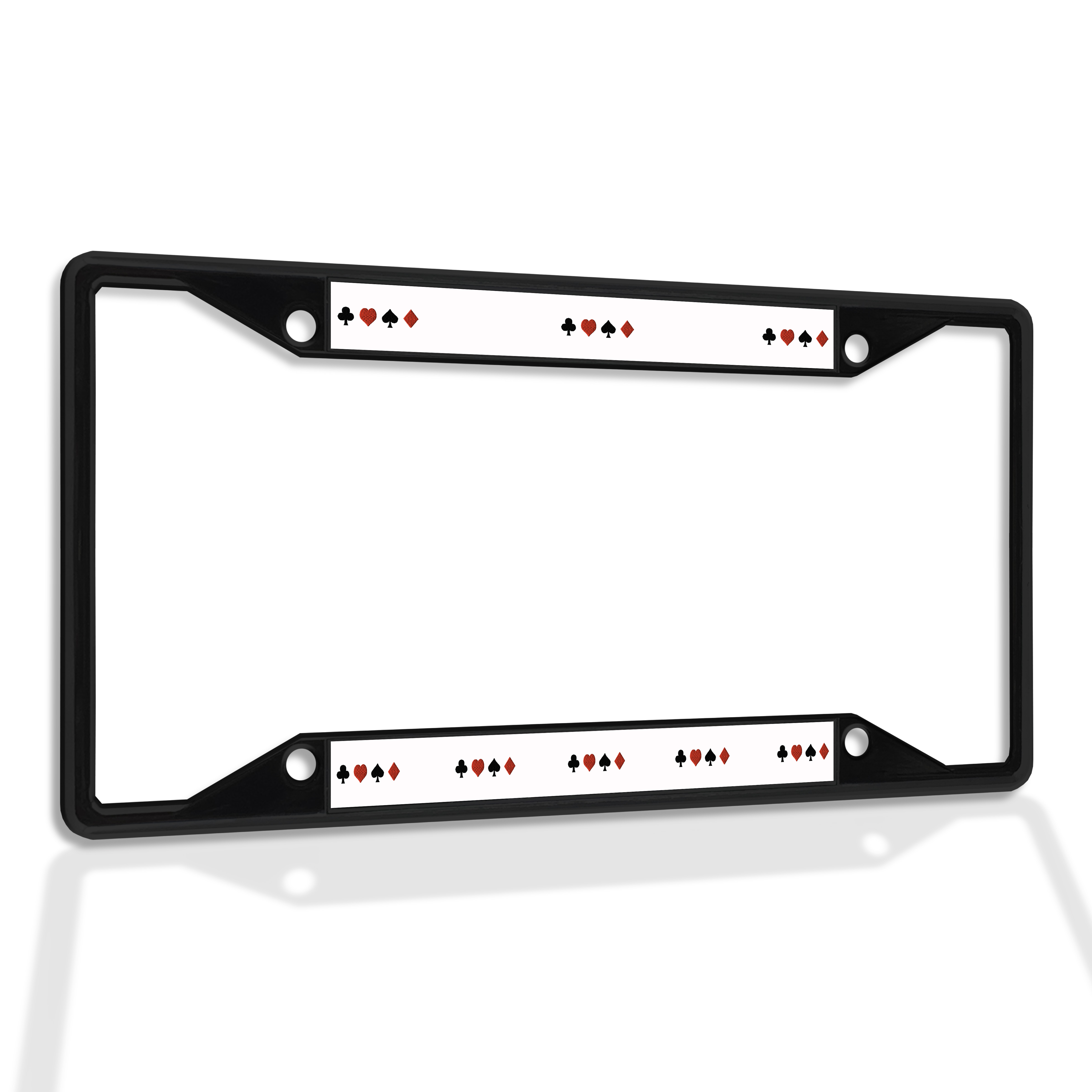 Metal License Plate Frame Vinyl Insert Poker Game B Weatherproof Car ...