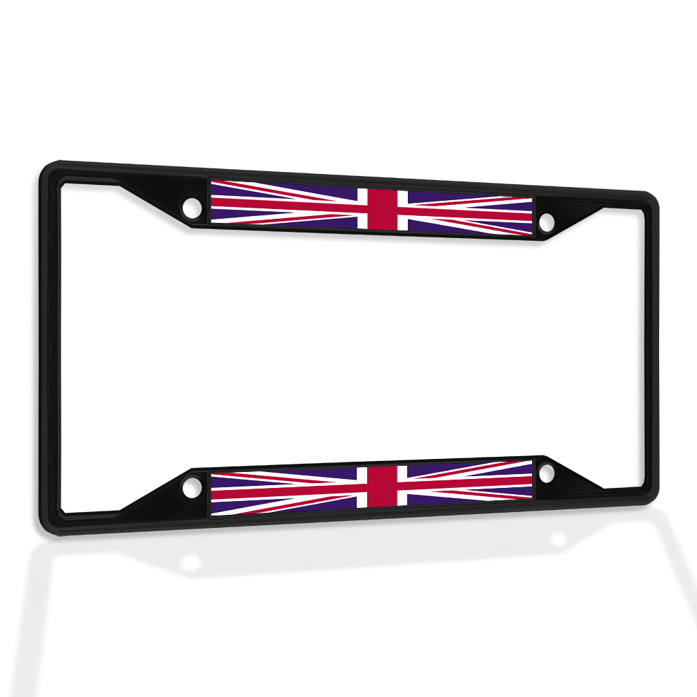 Metal License Plate Frame Vinyl Insert British Flag A | eBay
