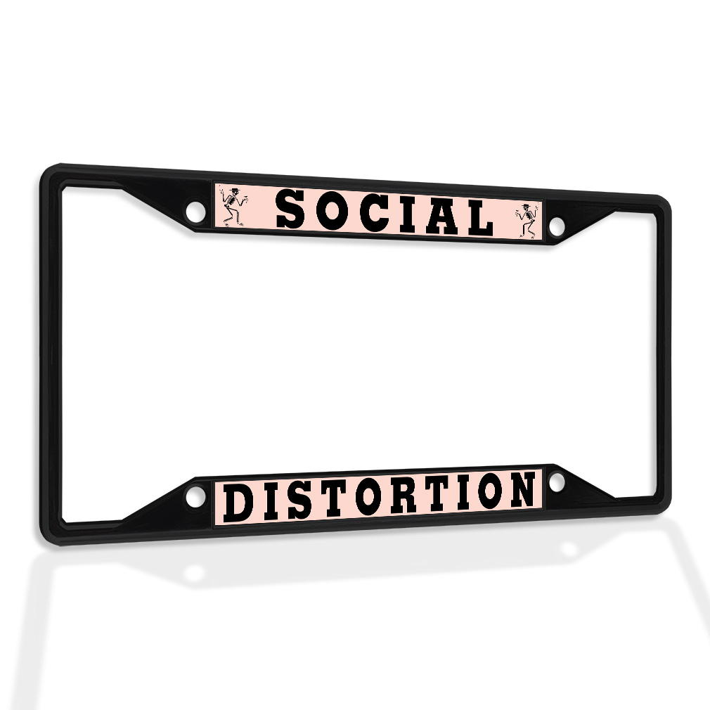 Metal License Plate Frame Vinyl Insert Social Distortion | eBay