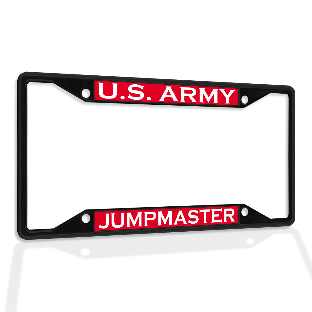 Metal License Plate Frame Vinyl Insert U.S. Army Jumpmaster | eBay