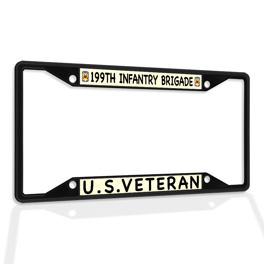 Metal License Plate Frame Vinyl Insert 199Th Infantry Brigade U.S ...