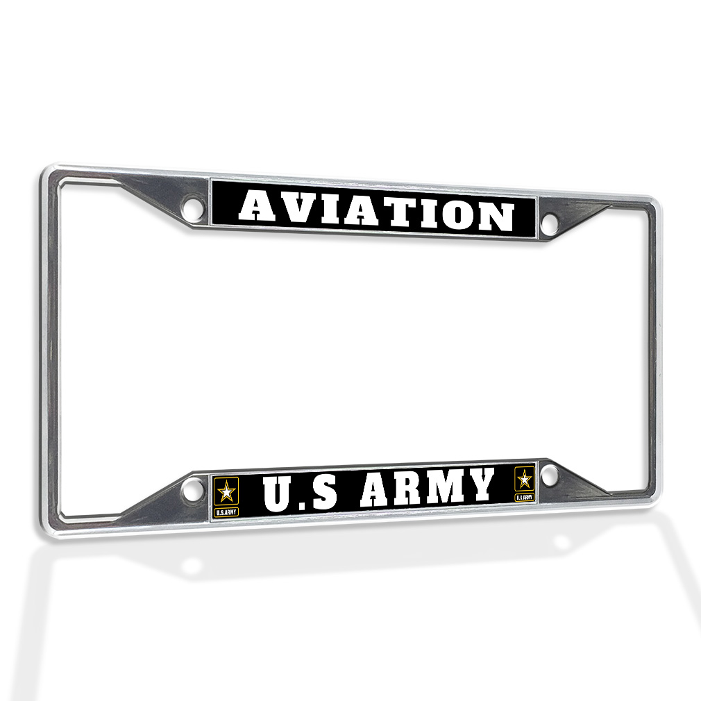 Metal License Plate Frame Vinyl Insert Aviation U.S Army | eBay